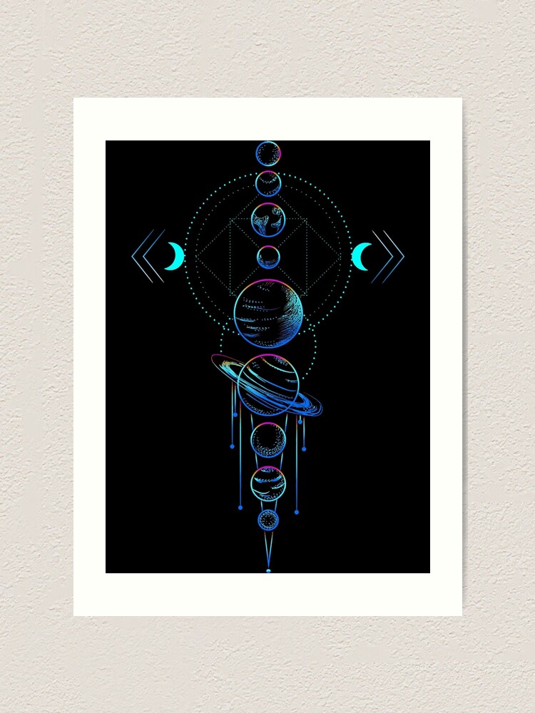 "Sacred Geometry - Solar System Planets" Art Print for Sale by ...