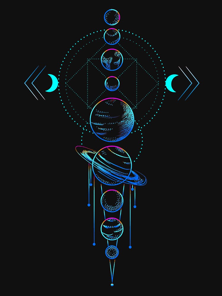 "Sacred Geometry - Solar System Planets" T-shirt for Sale by HelenYale9 ...