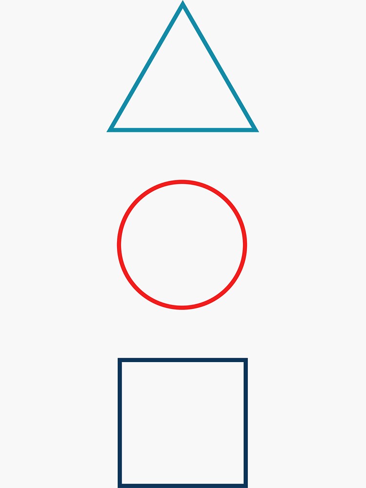 "Outlines of a square, a triangle and a circle" Sticker for Sale by ...