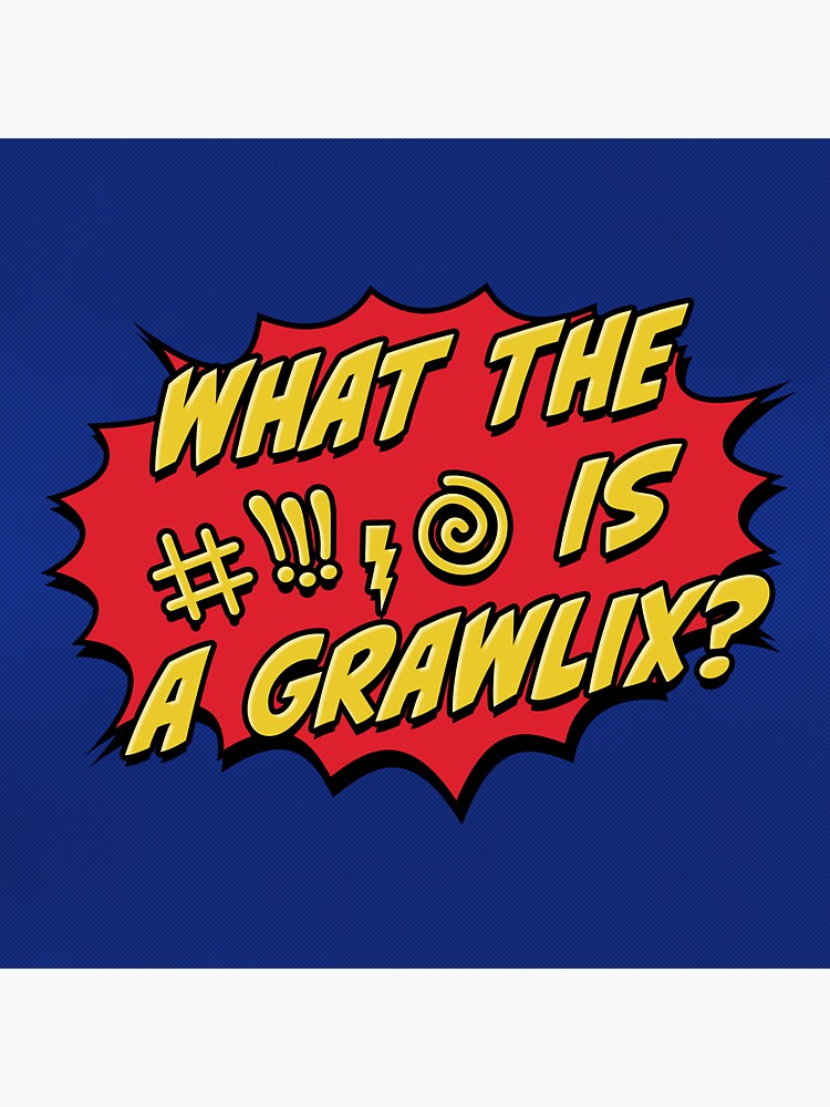 "What the #%@$ is a Grawlix" Sticker for Sale by NearTheKnuckle | Redbubble
