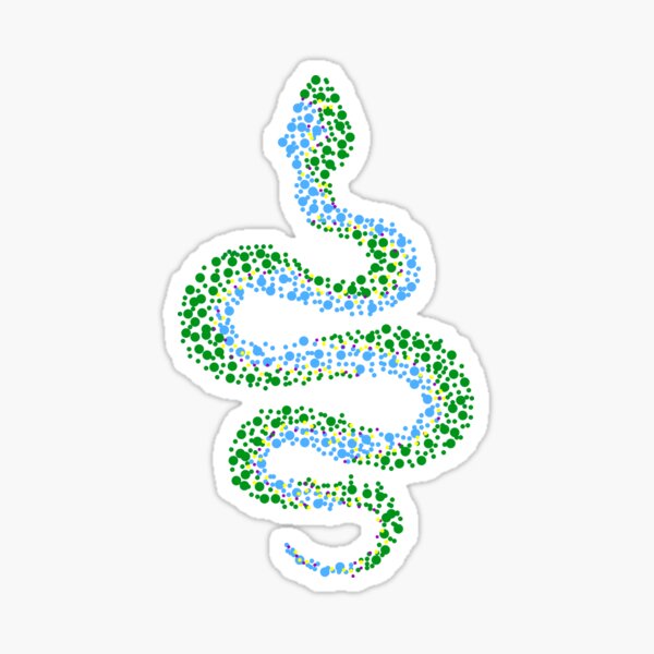 "Snake dot art" Sticker for Sale by FabulousBites | Redbubble