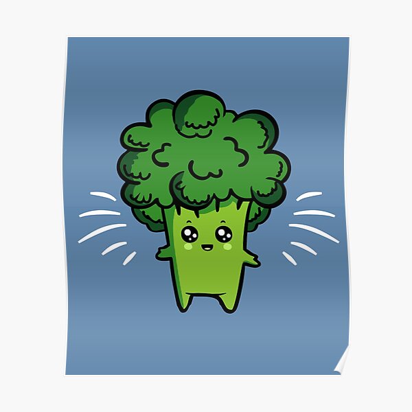 Broccoli Hug Kawaii Aesthetic Japanese Anime Art Poster For Sale By