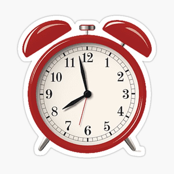 "alarm clock" Sticker by QandP | Redbubble
