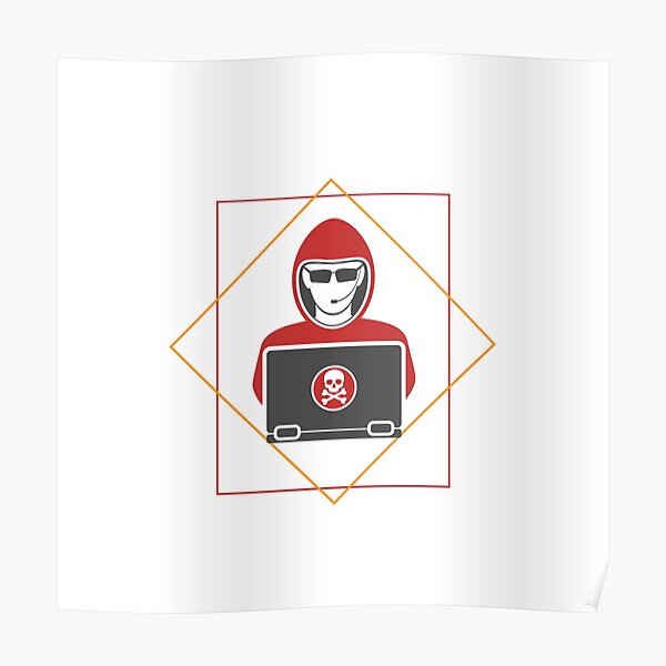 "Vintage Cyber Crime with Set Logos Hacker Spy Design" Poster for Sale ...