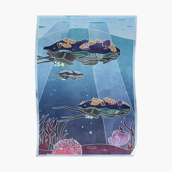 "Reefback Leviathan" Poster for Sale by TornadoTwist | Redbubble