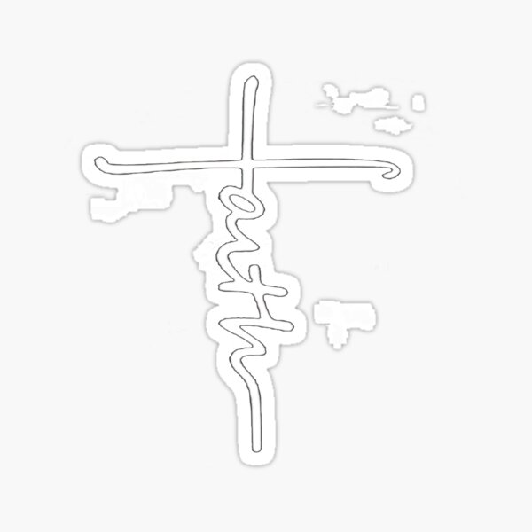 "Faith Cross" Sticker for Sale by crackdesign11 | Redbubble