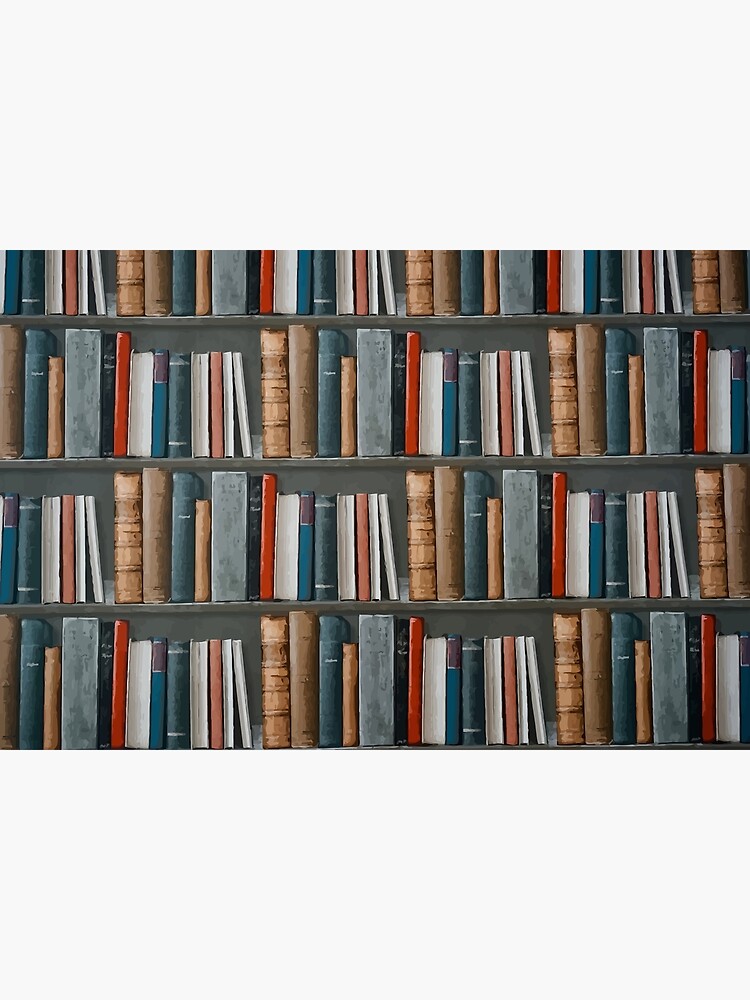 "Library - bookshelf" Poster by Minimal-Alma | Redbubble
