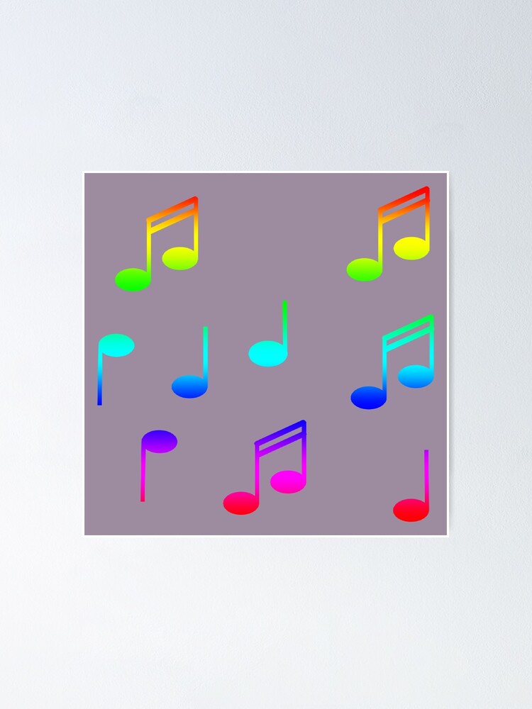 "Colorful Rainbow Music Notes pack" Poster for Sale by IrinchiDE ...