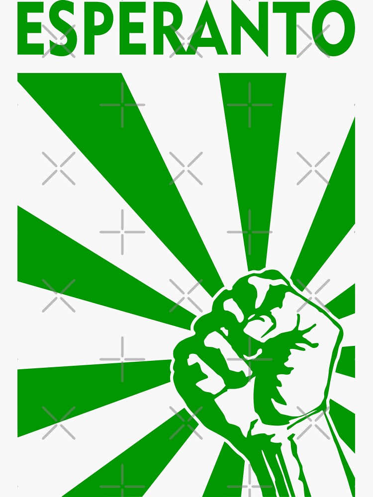 "Esperanto fist propaganda poster (light version)" Sticker for Sale by ...