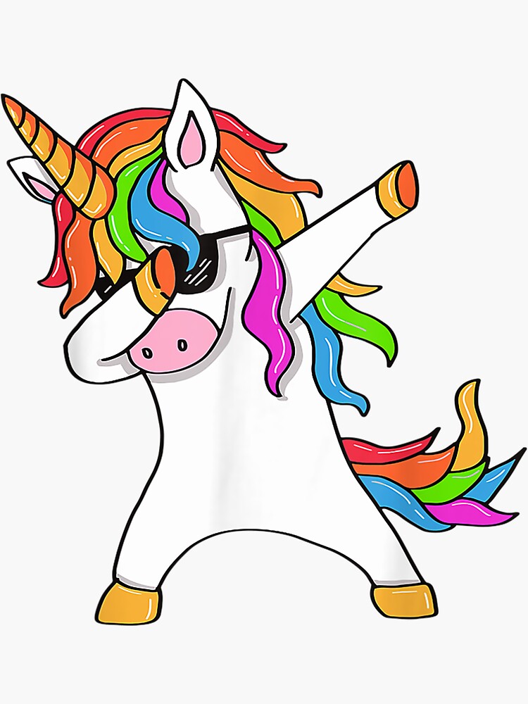 "Dabbing Unicorn Unicorn Dab Unicorn" Sticker for Sale by Sayfullahsel ...