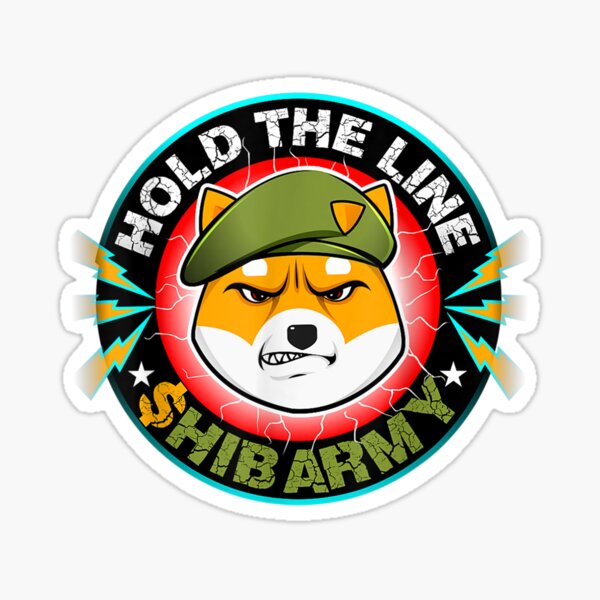 "Shiba Inu Coin Token Shib Army Crypto Apparel" Sticker by angelata ...