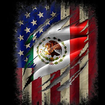 "Mexican American Flag Mexican Blood Inside Me" Sticker for Sale by ...