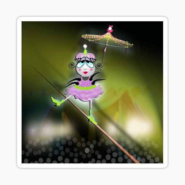 "The Fleas Circus - The Tightrope Jumper... ehr, Walker Flea" Sticker ...