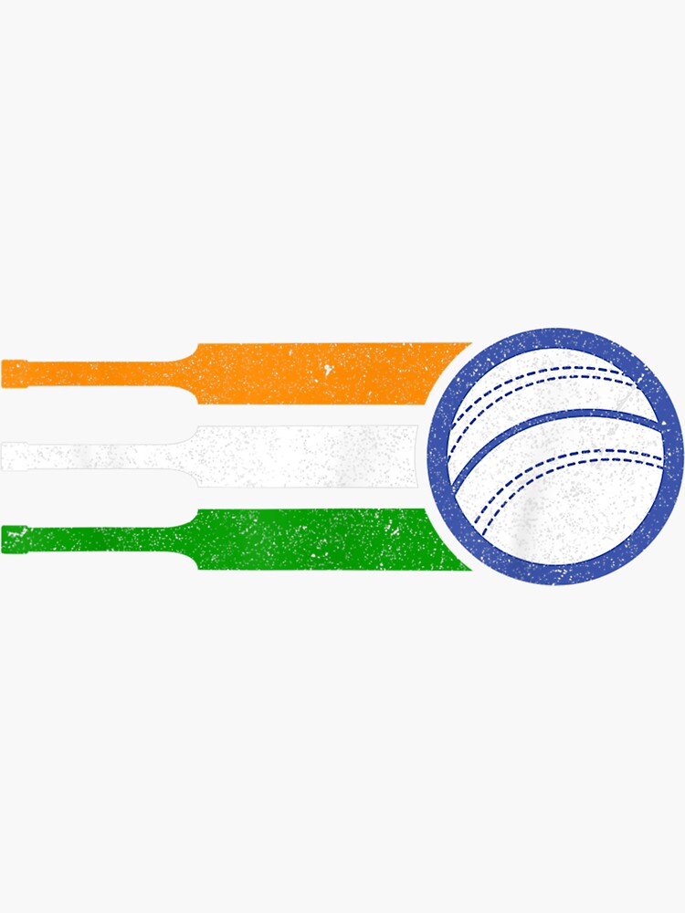 "India Cricket Team Indian Cricket Fan Flag" Sticker for Sale by ...