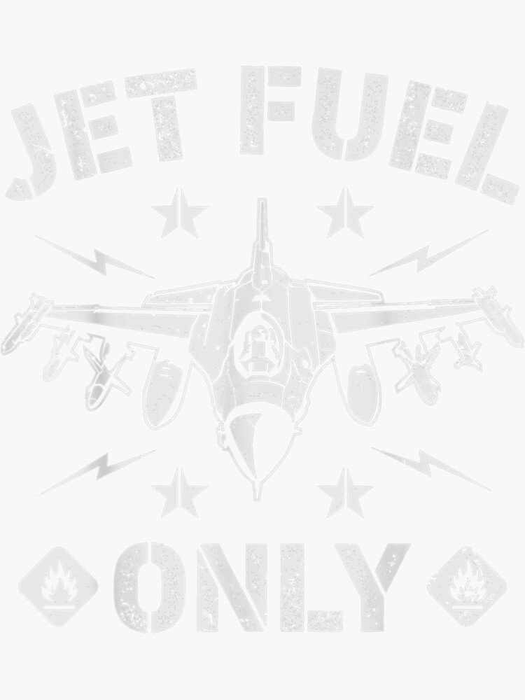 "Jet Fuel Only Pilot Aircraft Mechanic Aviation Gifts" Sticker for Sale ...