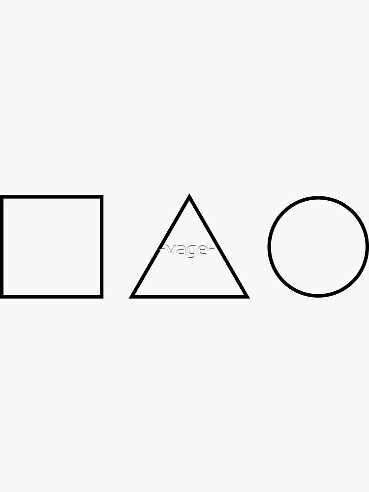 "Square, triangle, circle" Sticker for Sale by -vage- | Redbubble