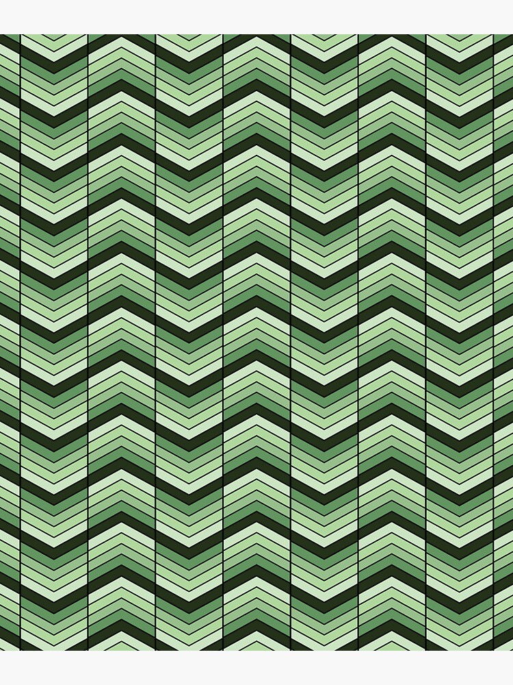 "Modern Geometric Pattern - Alternating Arrows Green" Sticker by ...