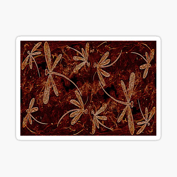 "Dragonfly Toffee Flit" Sticker for Sale by lyndseyart | Redbubble