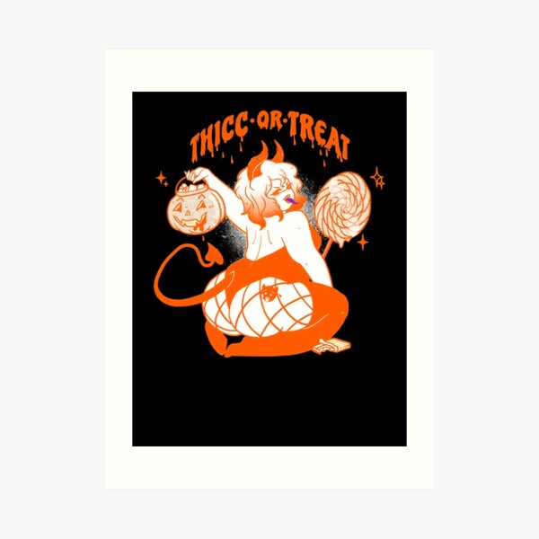 "Thicc or Treat Funny Trick or Treat Halloween Thicc Witch Purple ...