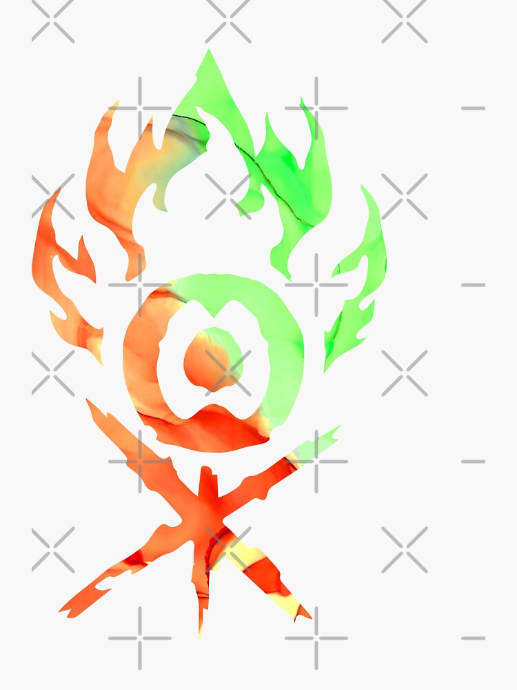 "MTG Gruul Clans Ravnica Guild Insignia Logo Black Background" Sticker ...