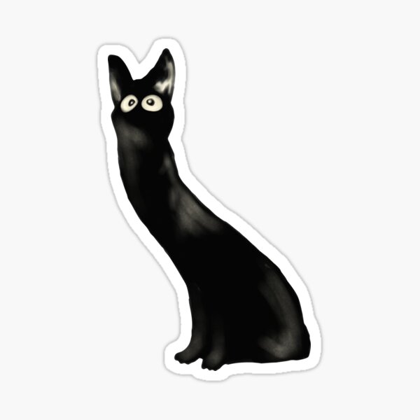 "Black Cat Meme" Sticker for Sale by Agurnadharma | Redbubble