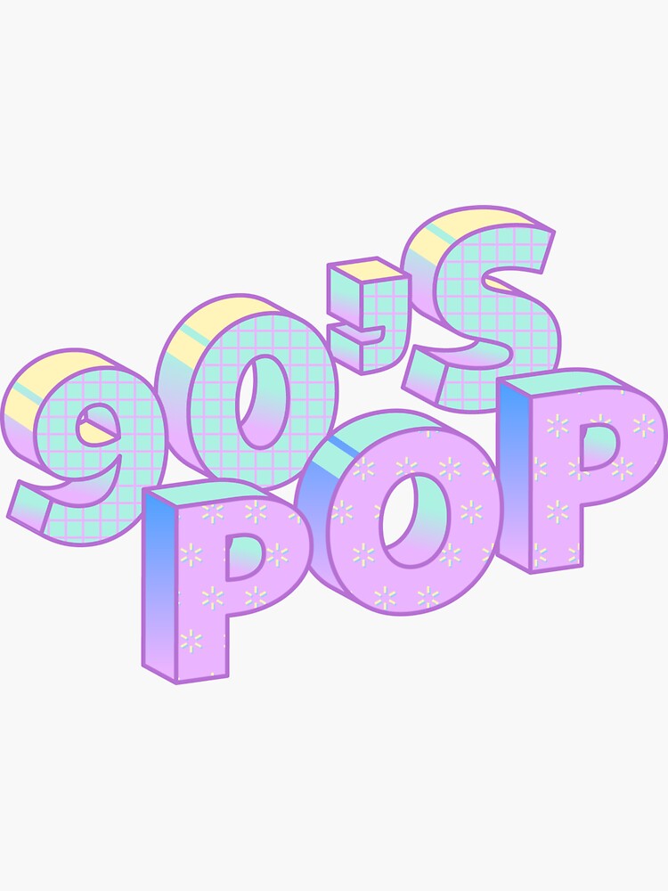 "90's POP" Sticker for Sale by Rem-Led | Redbubble