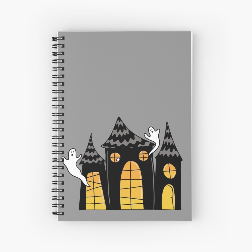 "Haunted House with Ghosts Cartoon, made by SpookyShoppe" Spiral ...