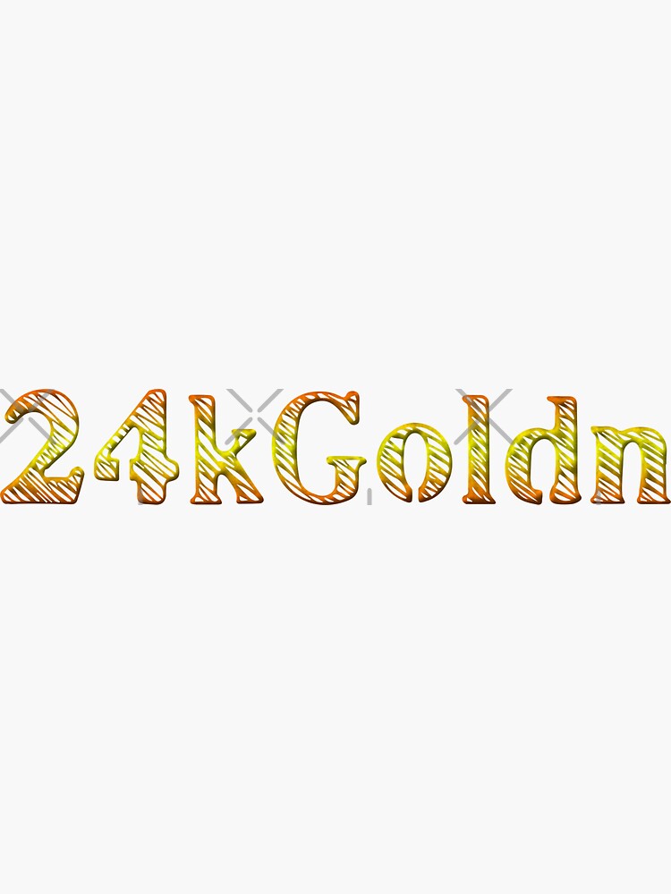 "24kGoldn logo" Sticker for Sale by shopgzone | Redbubble