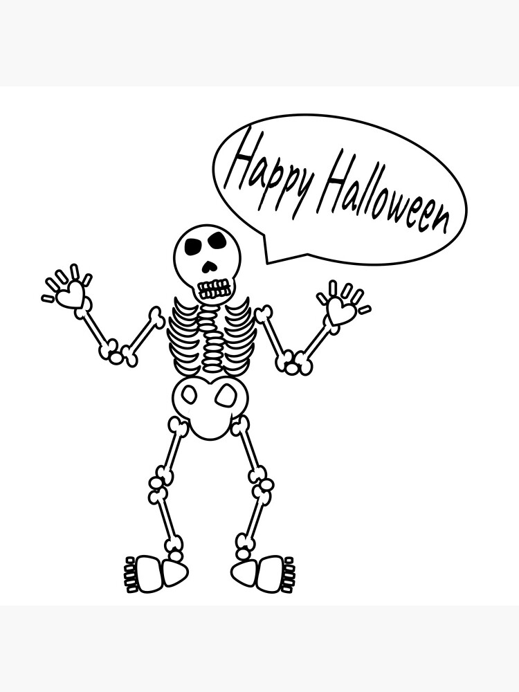 "Happy Halloween Skeleton " Poster for Sale by averysmerch | Redbubble