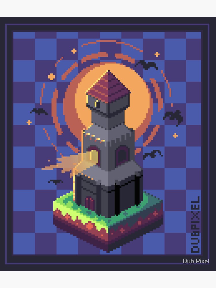 "Pixel art Tower" Sticker for Sale by CzechGentleman | Redbubble