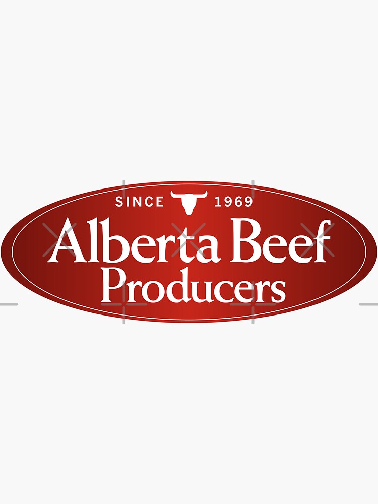 "alberta beef logo" Sticker for Sale by TeeStudios | Redbubble