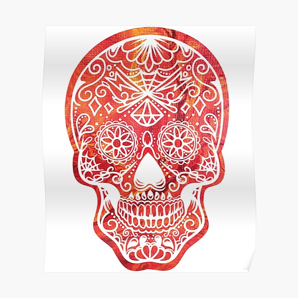 "Inferno Skull" Poster for Sale by cjgraphic | Redbubble