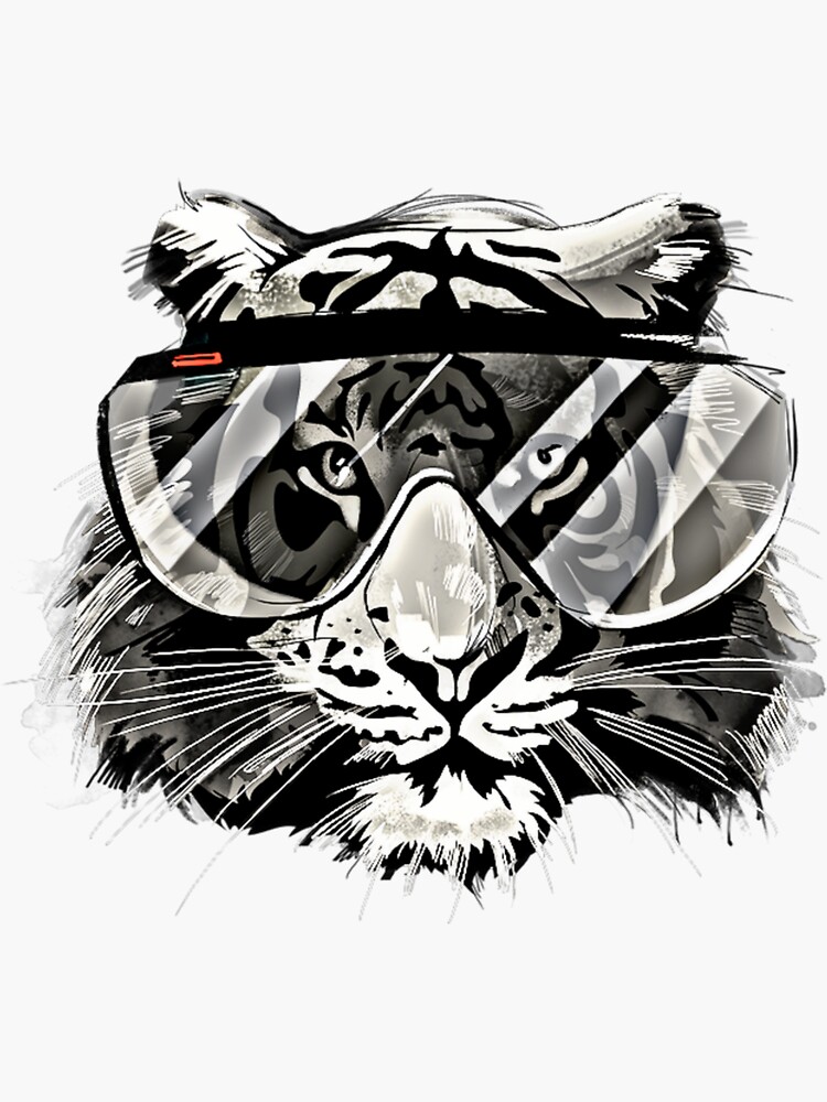 "the bad tiger" Sticker by tito1Moon | Redbubble