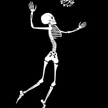 "Volleyball Skeleton Player skull" Sticker for Sale by shirtscom ...