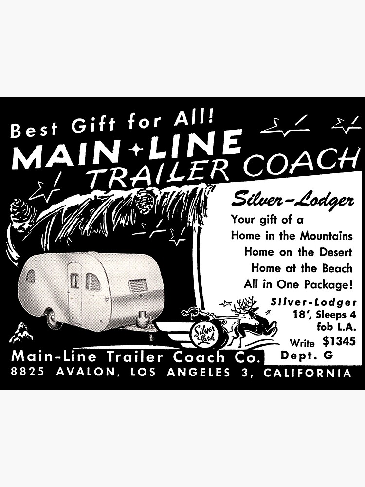 "MAIN LINE TRAILER COACH CARAVAN - ADVERT" Sticker for Sale by ...