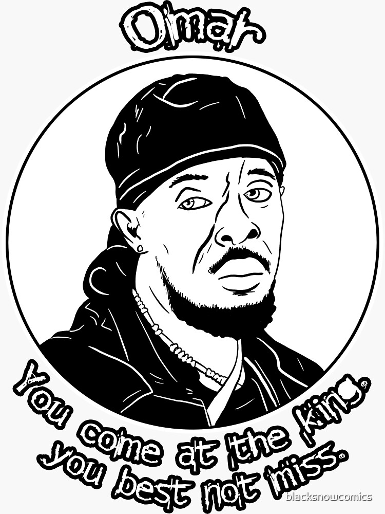 "Omar Little - The Wire" Sticker for Sale by blacksnowcomics | Redbubble