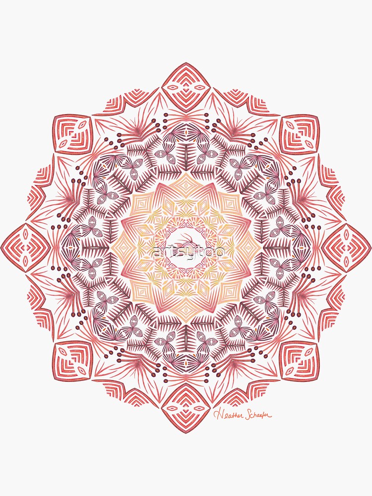"Tribal Hogfish Mandala" Sticker for Sale by artsytoo | Redbubble