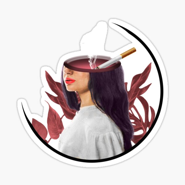 "girl smoke" Sticker for Sale by rDesignid | Redbubble