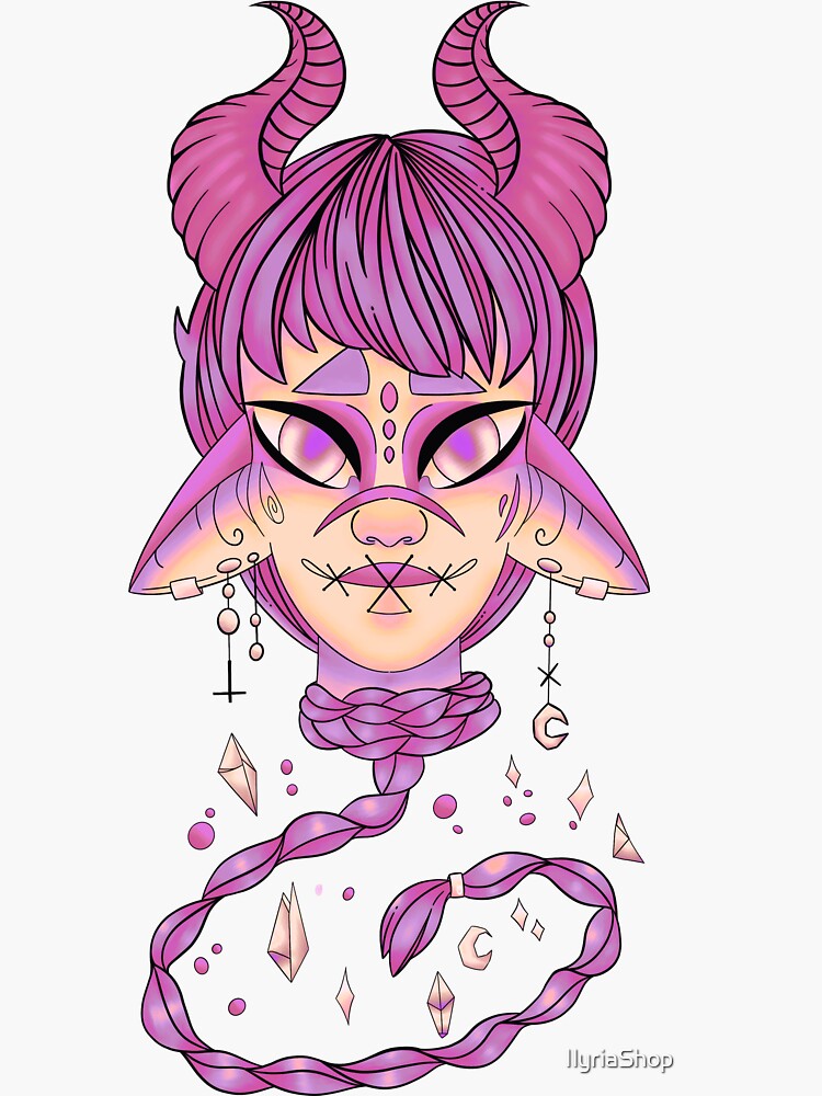 "Knot head Inktober2021" Sticker by IlyriaShop | Redbubble
