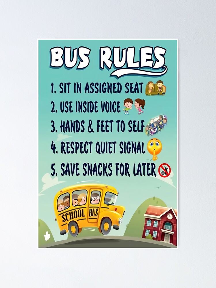 Póster «Reglas del autobús del conductor del autobús» de ionilla2019 ...