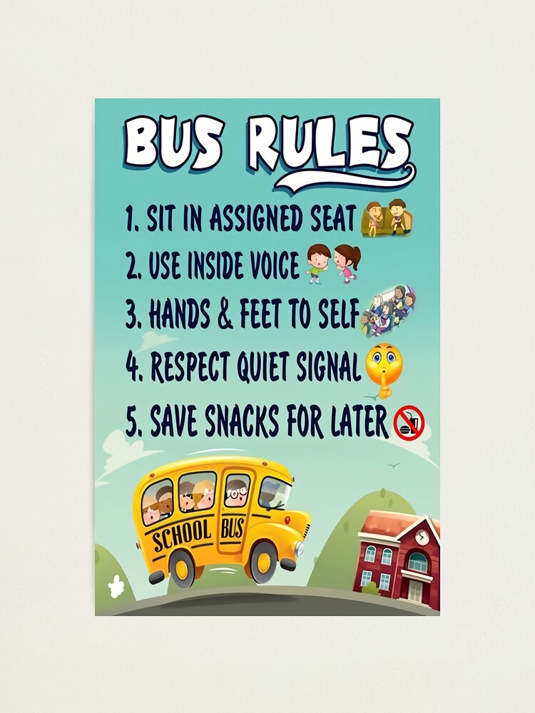 "Bus Driver Bus Rules" Photographic Print for Sale by ionilla2019 ...