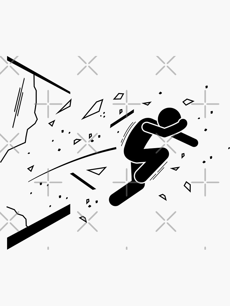"Man Jump And Breaking Through Glass Window Stickman White Version ...