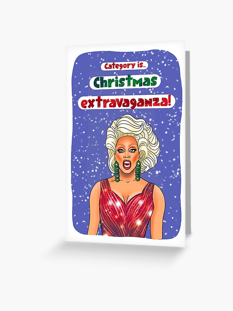 "drag queen Christmas card" Greeting Card for Sale by splendid ...