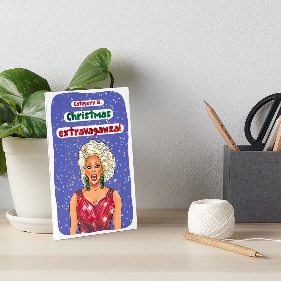 "drag queen Christmas card" Art Board Print for Sale by SplendidArt ...