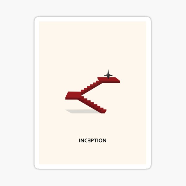 "inception minimal poster" Sticker by illustrochemy | Redbubble
