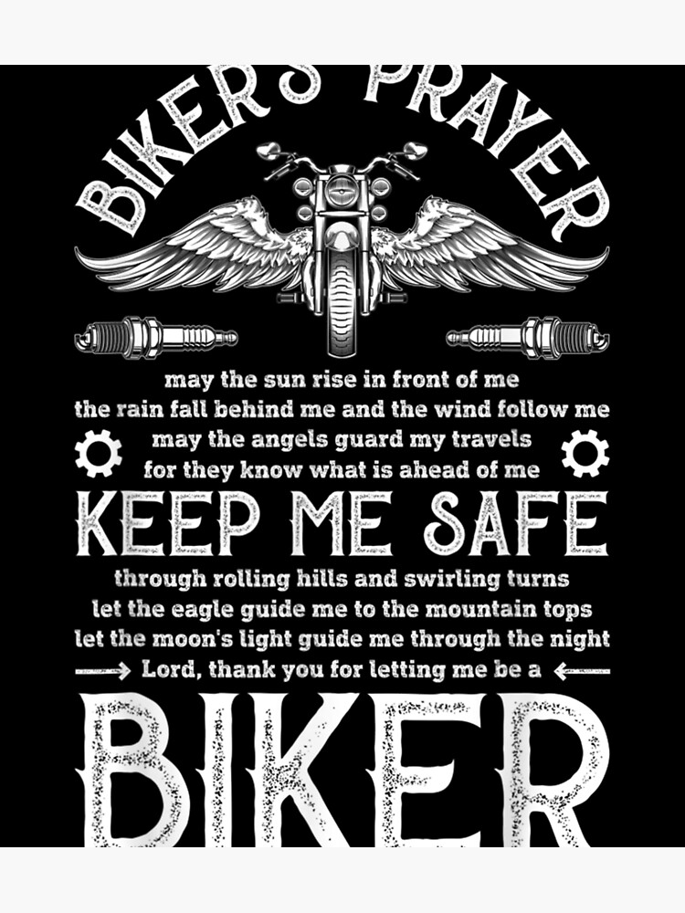 "Bikers Prayer Vintage Motorcycle Biker Biking Motorcycling ...