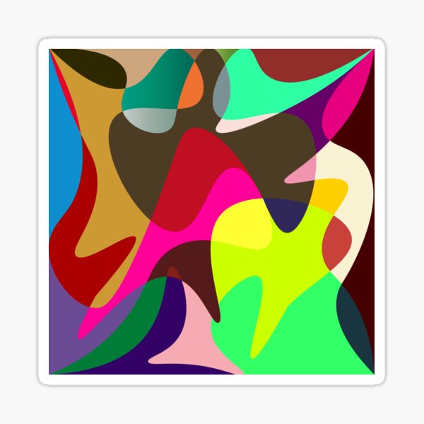 "Mixing color" Sticker for Sale by MJayDesign | Redbubble