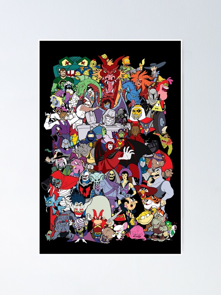 "Saturday Morning Villains" Poster for Sale by Breakfast-Champ | Redbubble