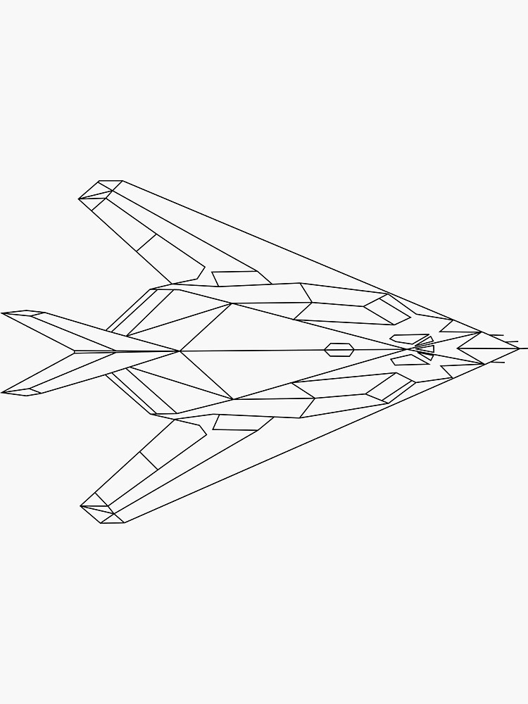 Pegatina «esquema de f-117 nighthawk» de powerpointer | Redbubble
