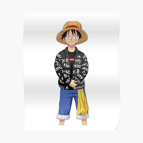 "One Piece Luffy Drip" Poster for Sale by shurrini | Redbubble
